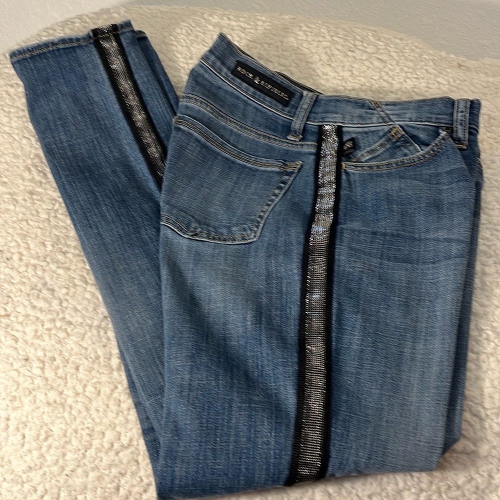 Rock & Republic Denim Jeans Side Design - Gem